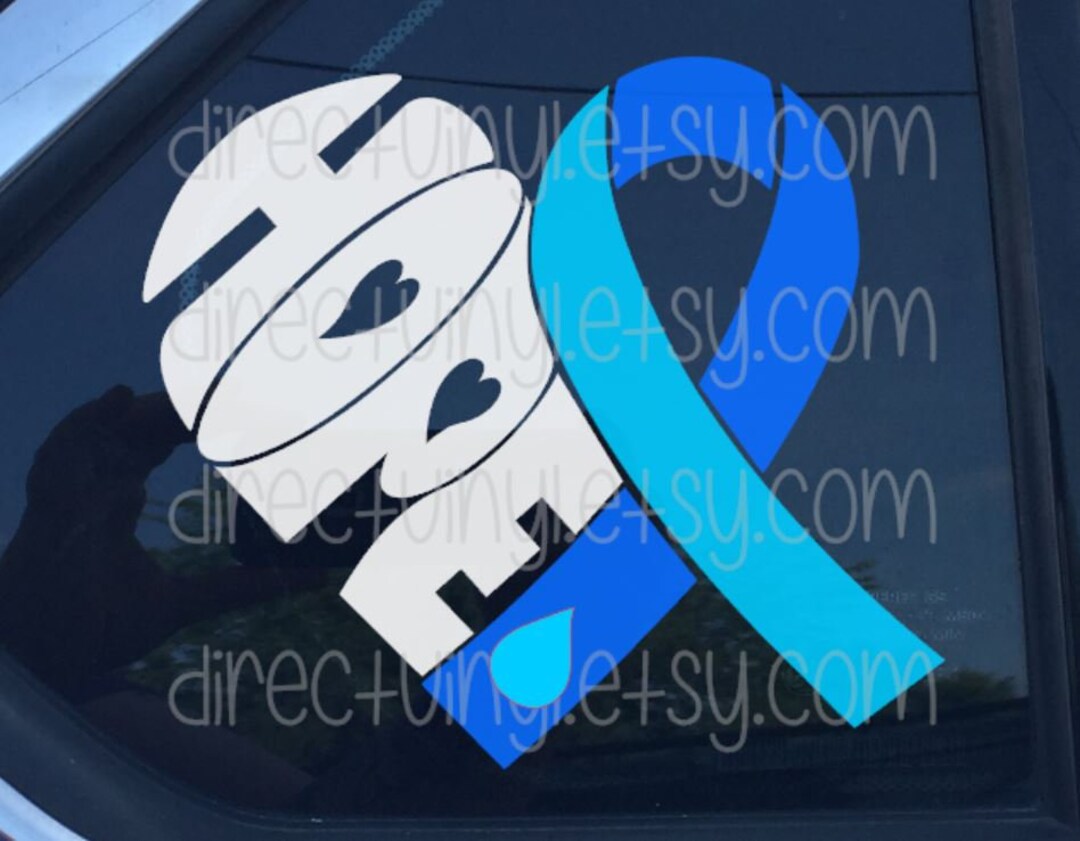 Hydrocephalus Awareness Ribbon Hope Heart Decal - Etsy
