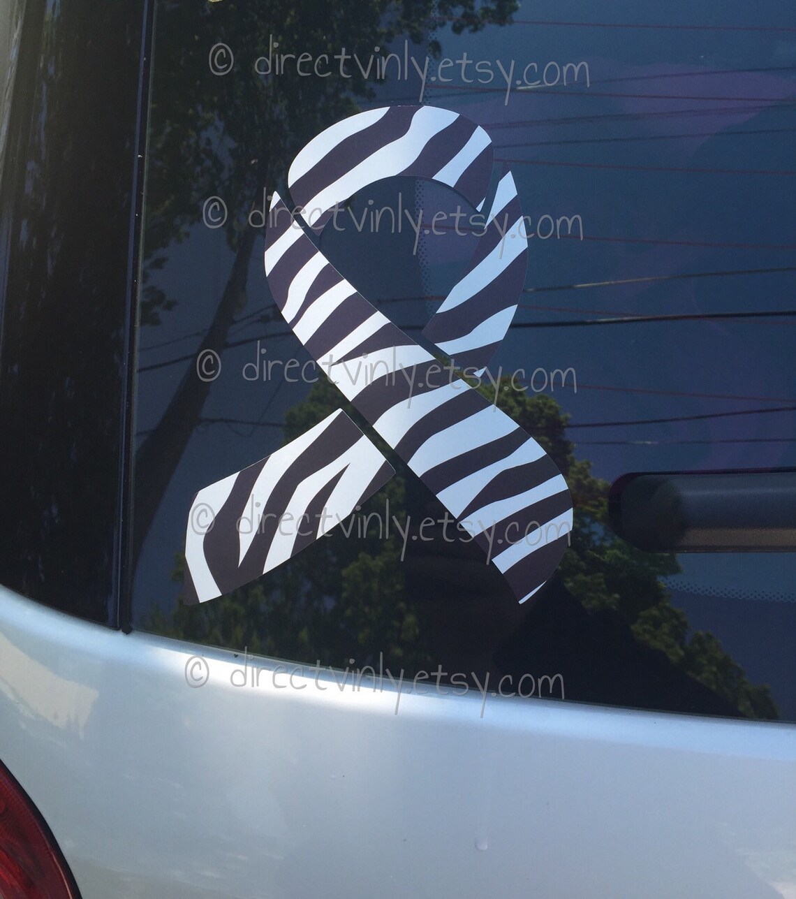 Zebra Stripe Awareness Ribbon Vinyl Window Decal - Etsy