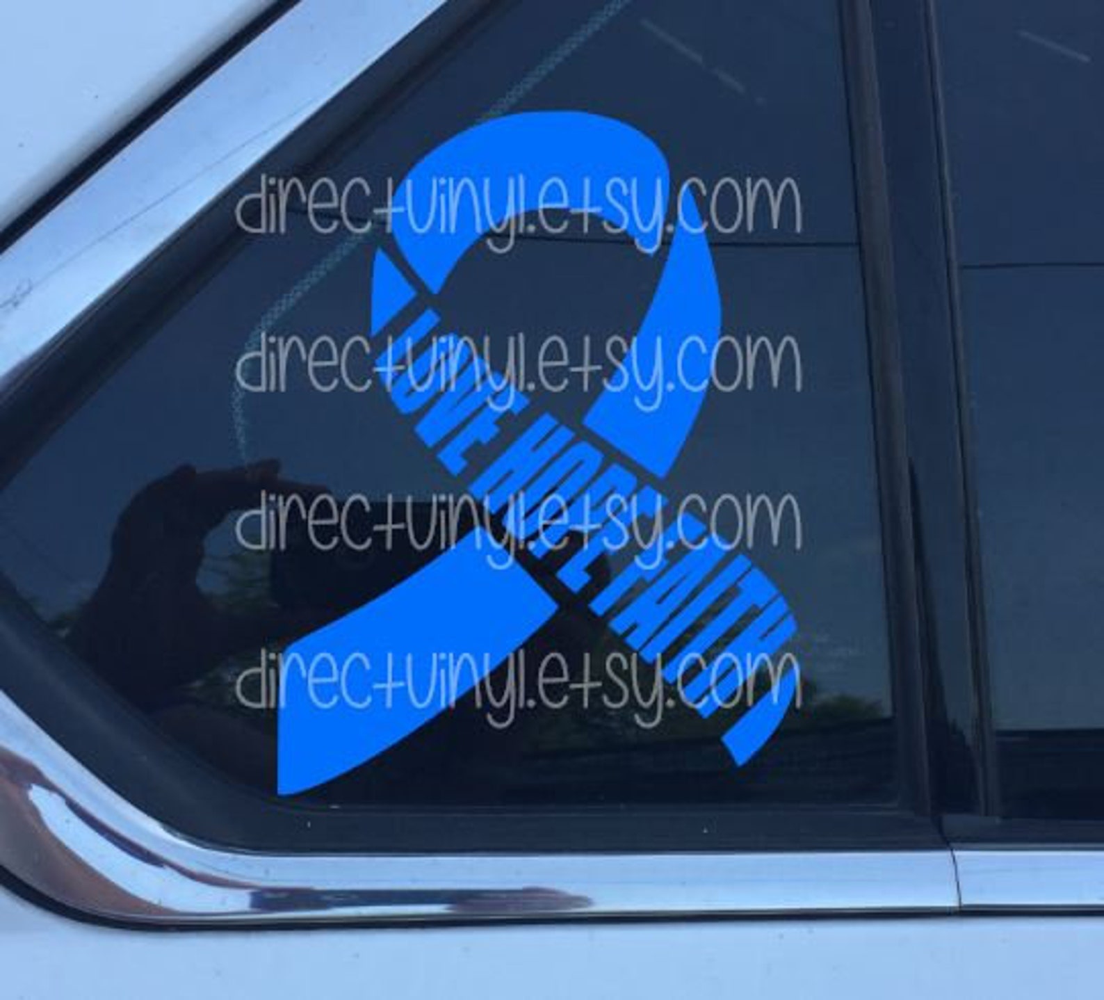 Personalized Blue Ribbon Text Decal You Choose Text apraxia - Etsy