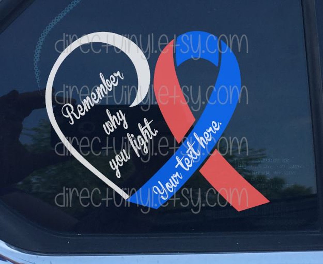 Congenital Heart Defect Awareness Ribbon Fight Heart Vinyl Window Decal ...