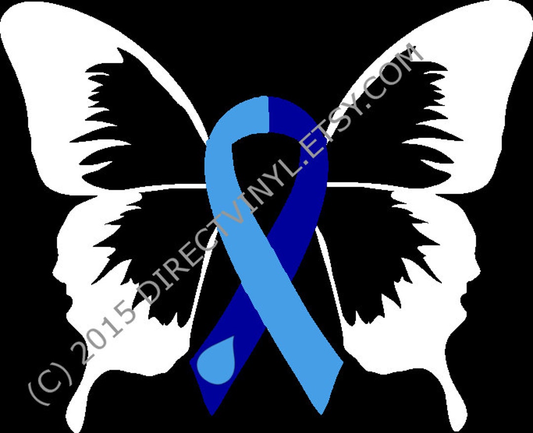 Hydrocephalus Awareness Ribbon Butterfly Decal - Etsy