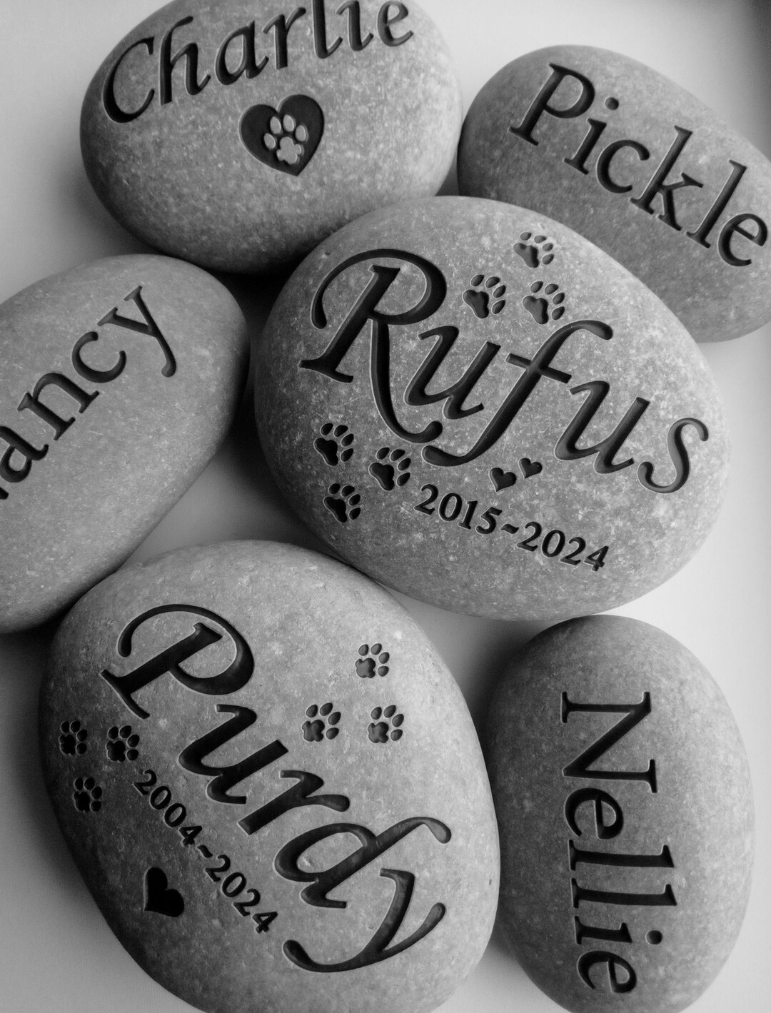Personalised Engraved Stone Pet Memorial - Etsy UK