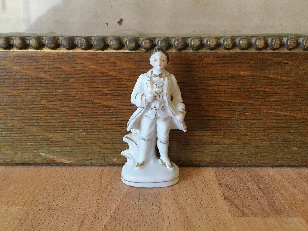 Porcelain Figurine of a Georgian Man | Dandy | Hand Painted | Made in ...