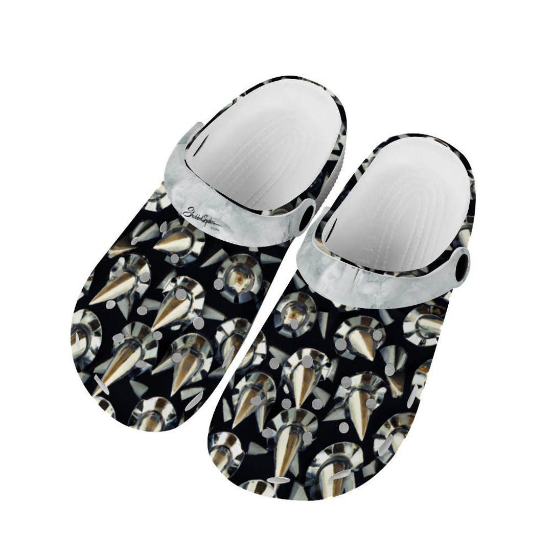 Studdedspikes by Djamee Studs and Spikes Unisex Rubber Slides - Etsy