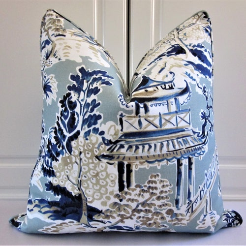 Asian Pagoda Decorative Pillow Cover-ming Rain - Etsy