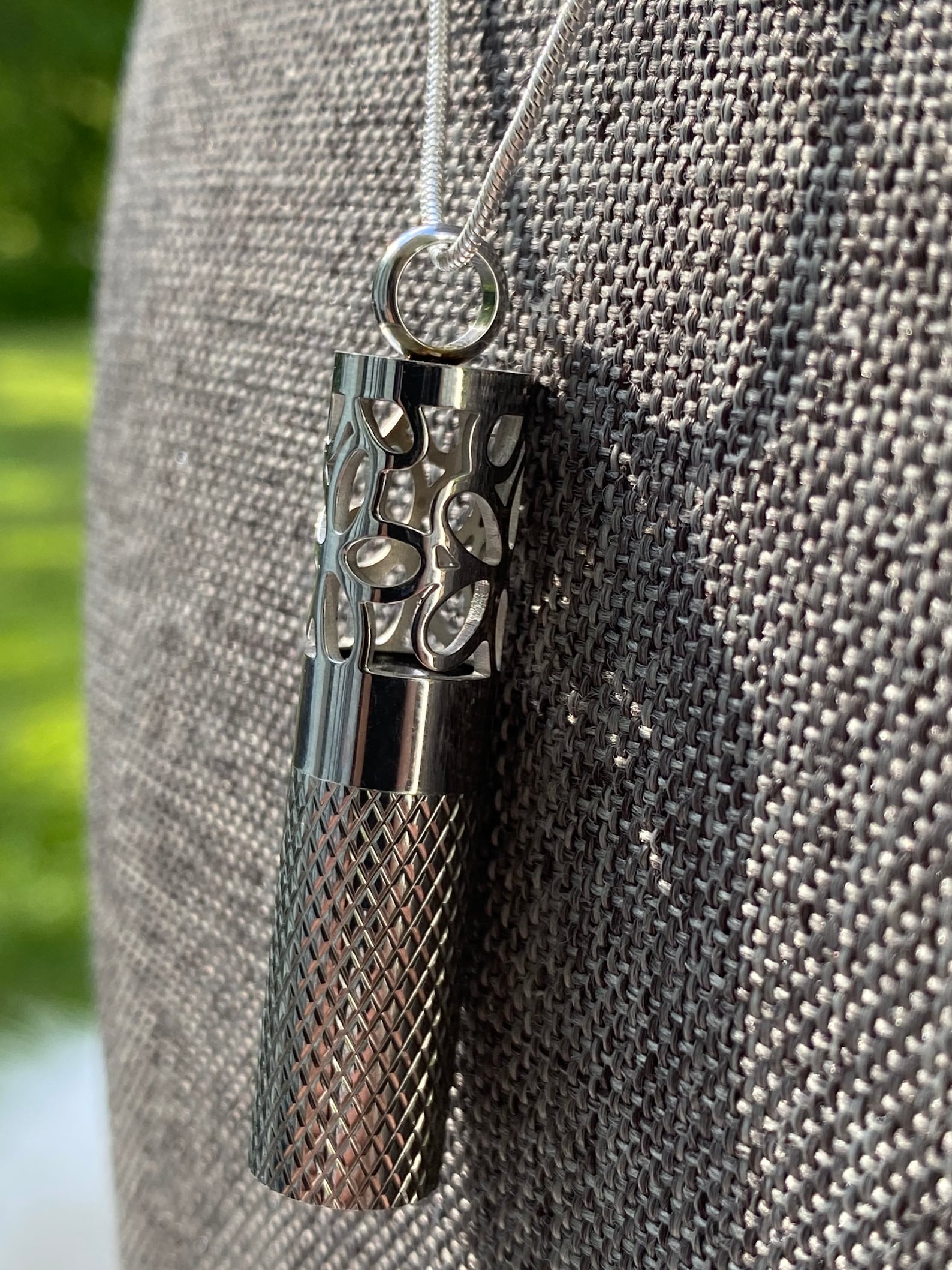 Cylinder Locket Silver Floral Locket Essential Oil - Etsy