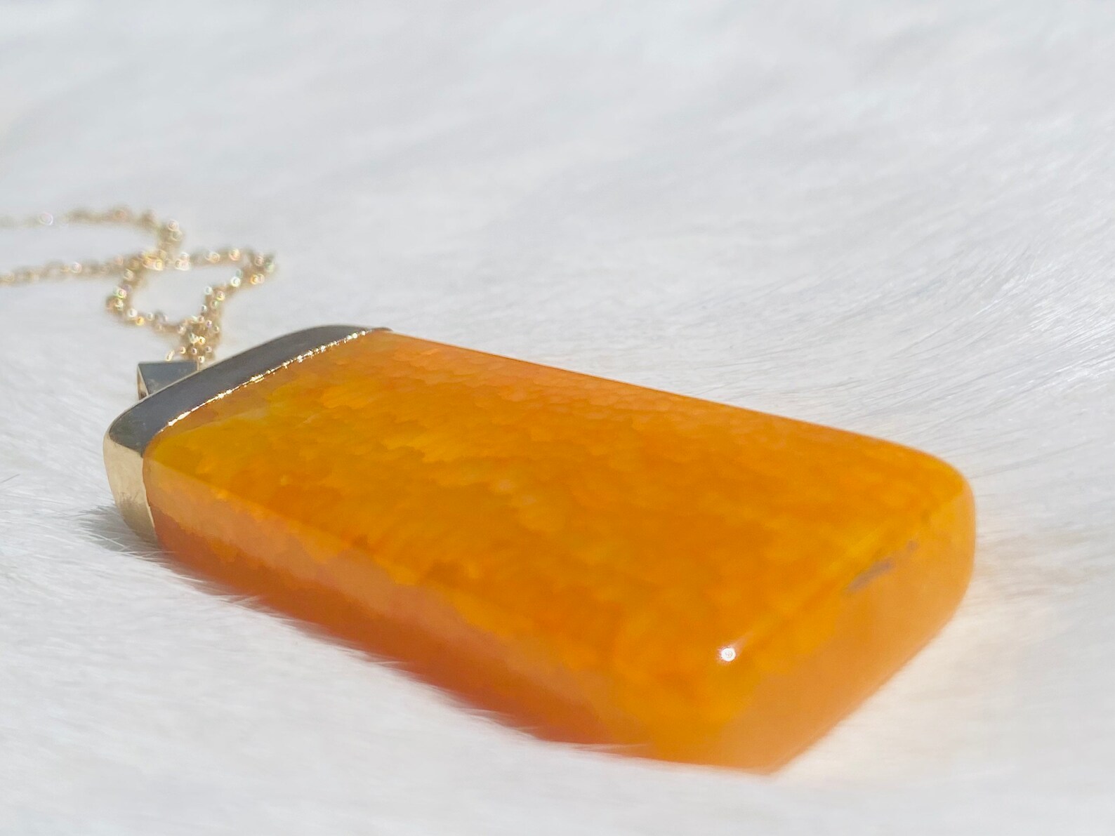 Quartz orange Quartz Pierre authentique naturelle Collier - Etsy France