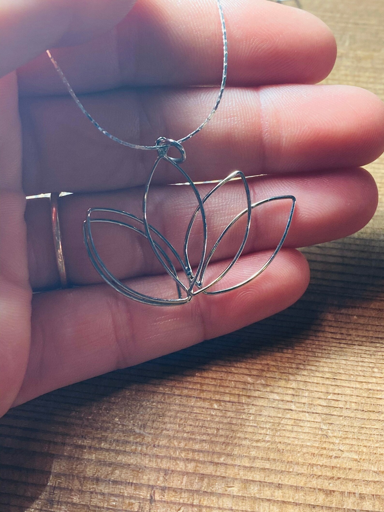 Sterling Silver Lotus Lotus Flower Necklace Lotus Jewelry - Etsy UK