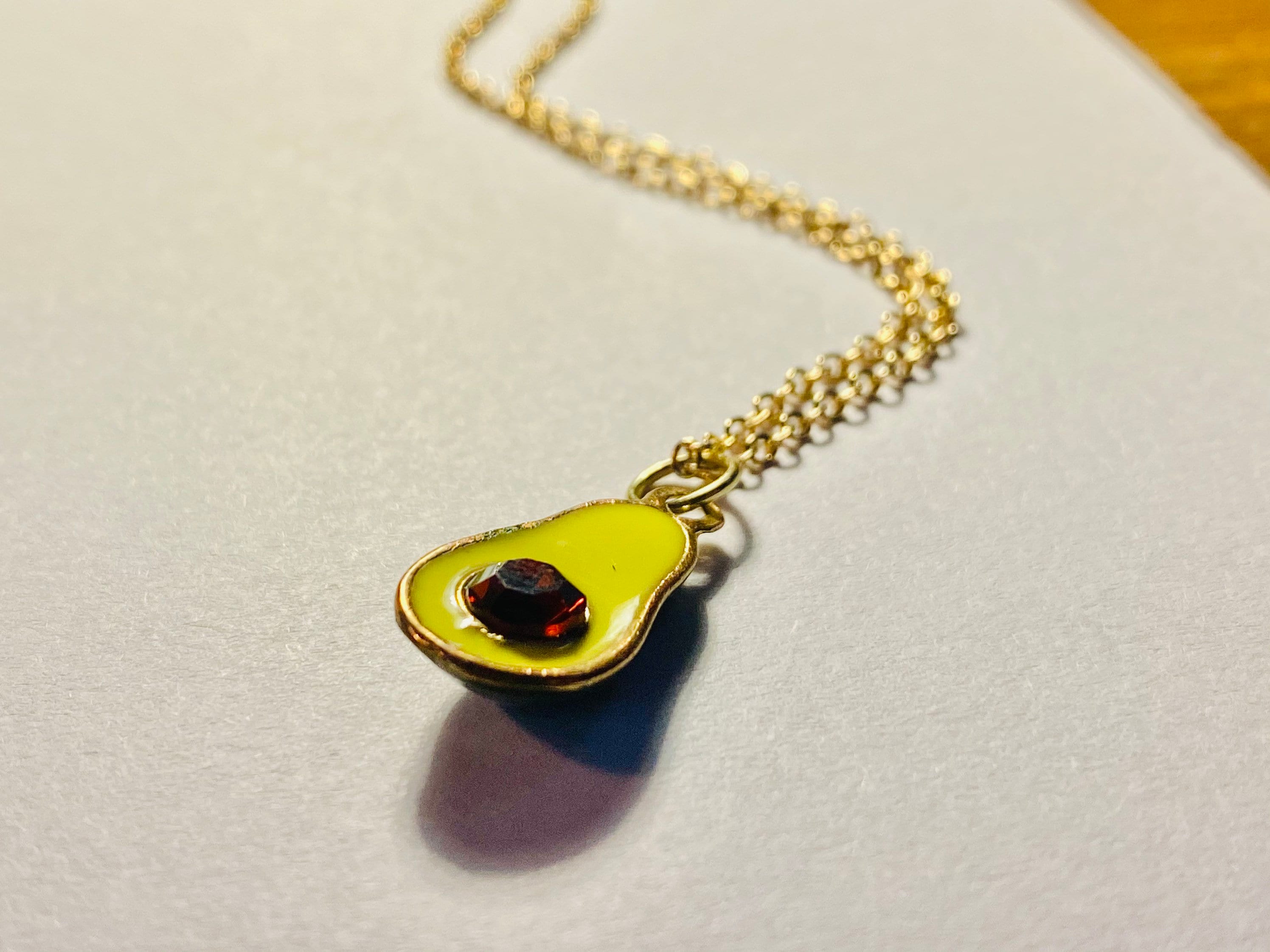 Avocado Necklace Avocado Charm Avocado Necklace Food - Etsy UK
