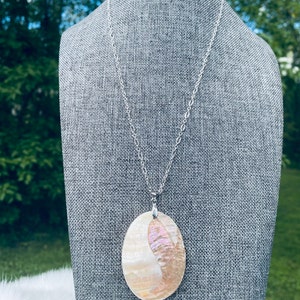 Shell Pendant - Shell Necklace - Boho Jewelry - Sterling Silver ...
