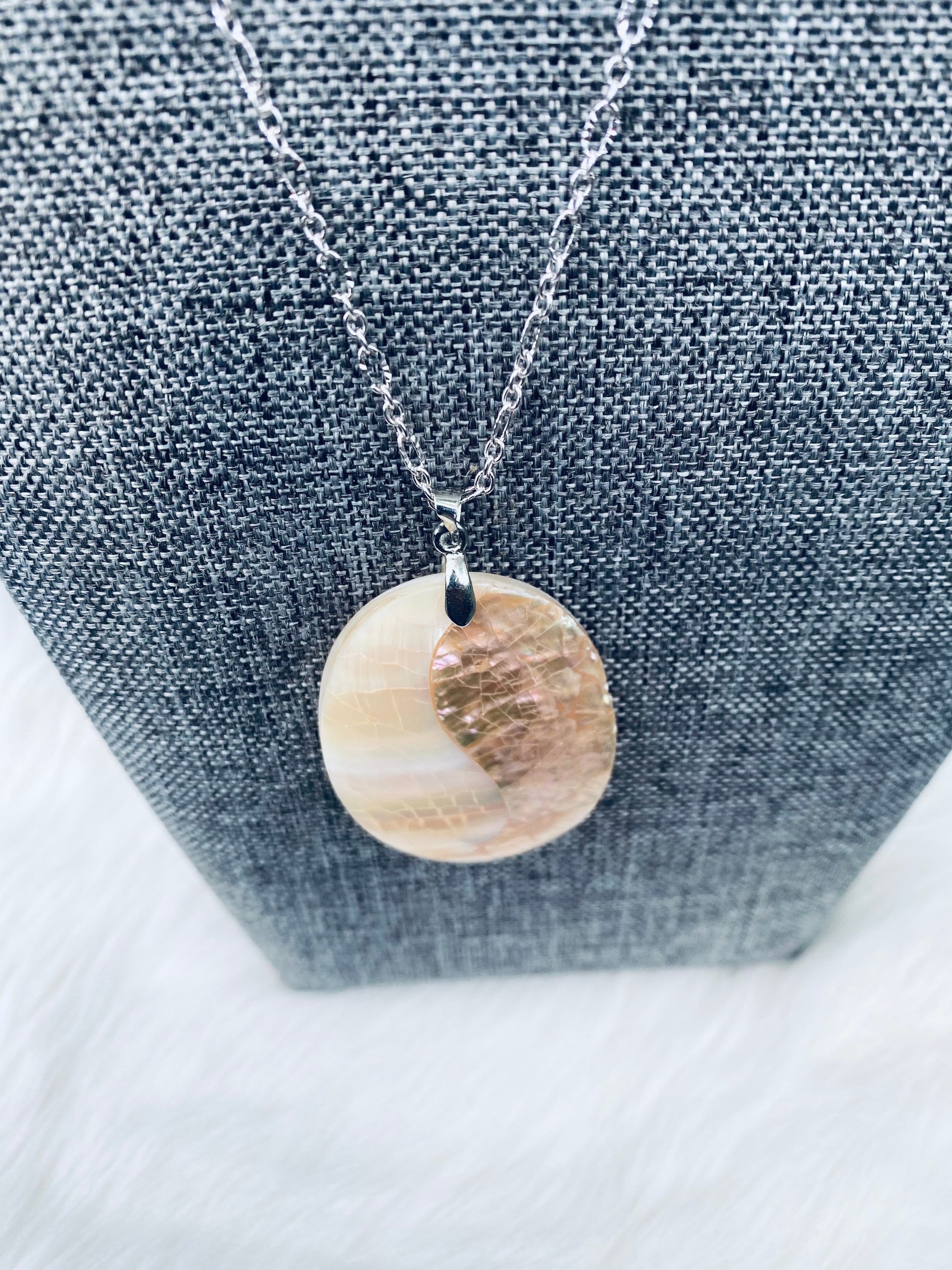 Shell Pendant Shell Necklace Boho Jewelry Sterling - Etsy