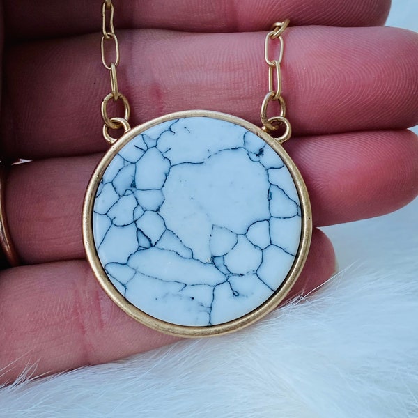 Marble Necklace - Etsy