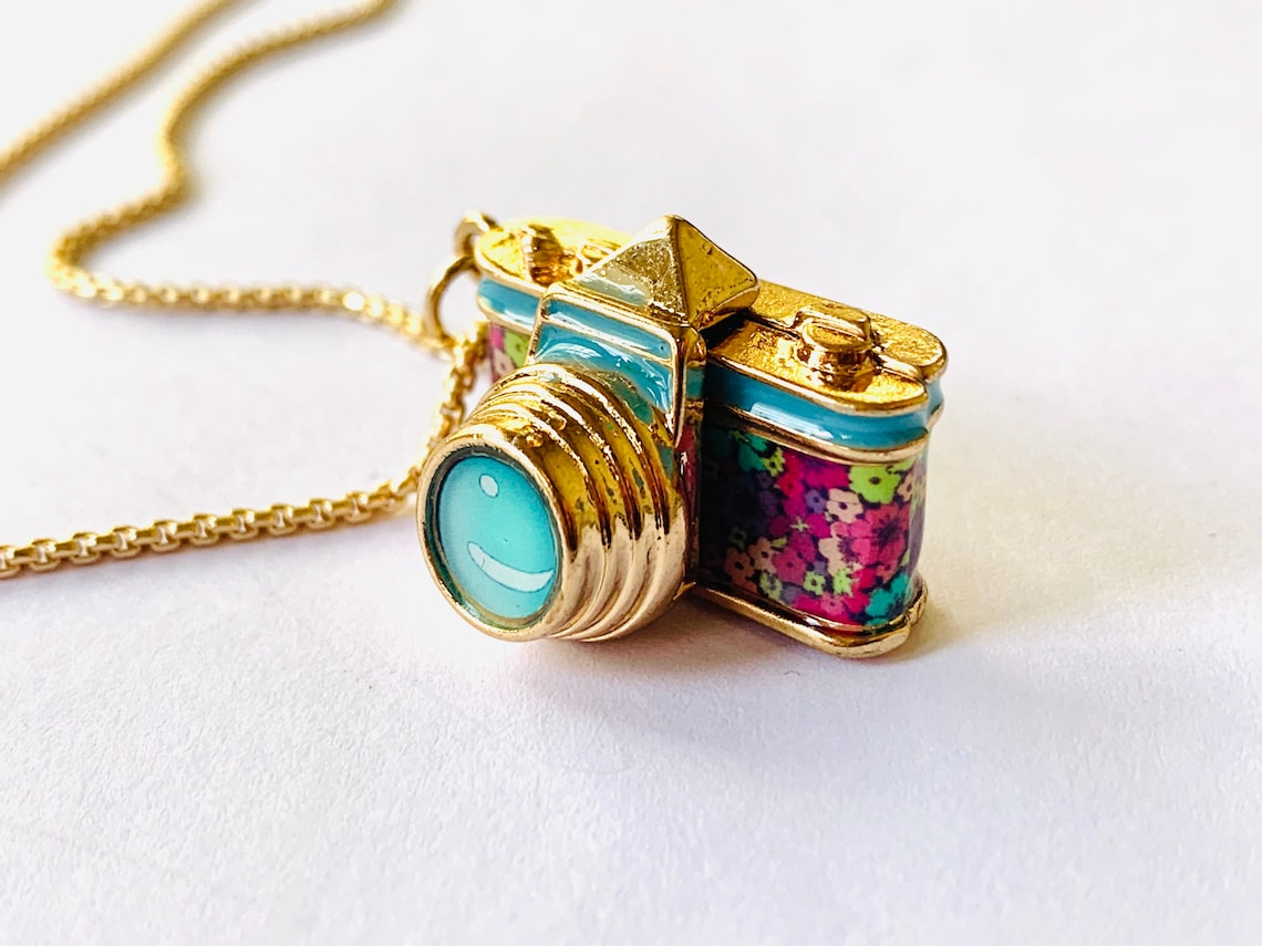 Camera Charm Necklace Camera Necklace Camera Pendant | Etsy