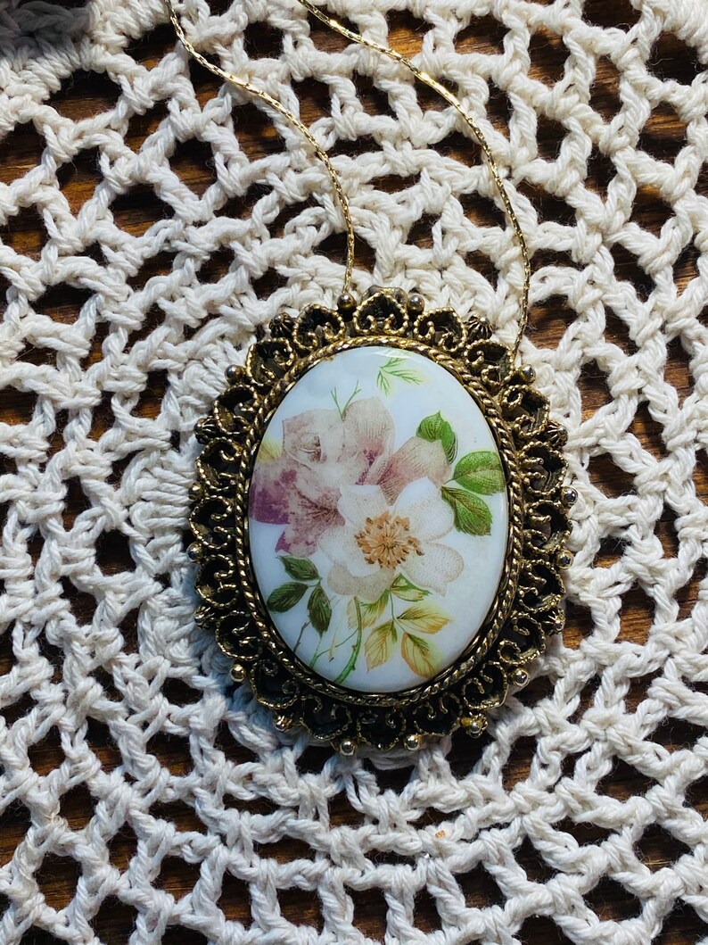 Antique French Limoges Hand Painted Brooch French Vintage | Etsy