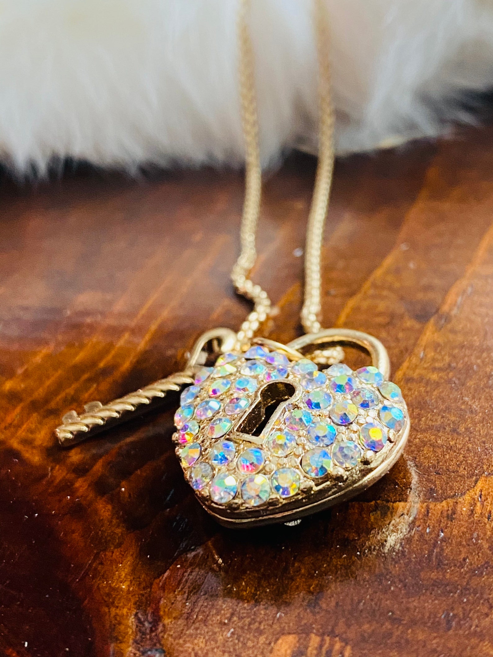 Pink Heart Lock Charm Heart Lock and Key Necklace Love | Etsy