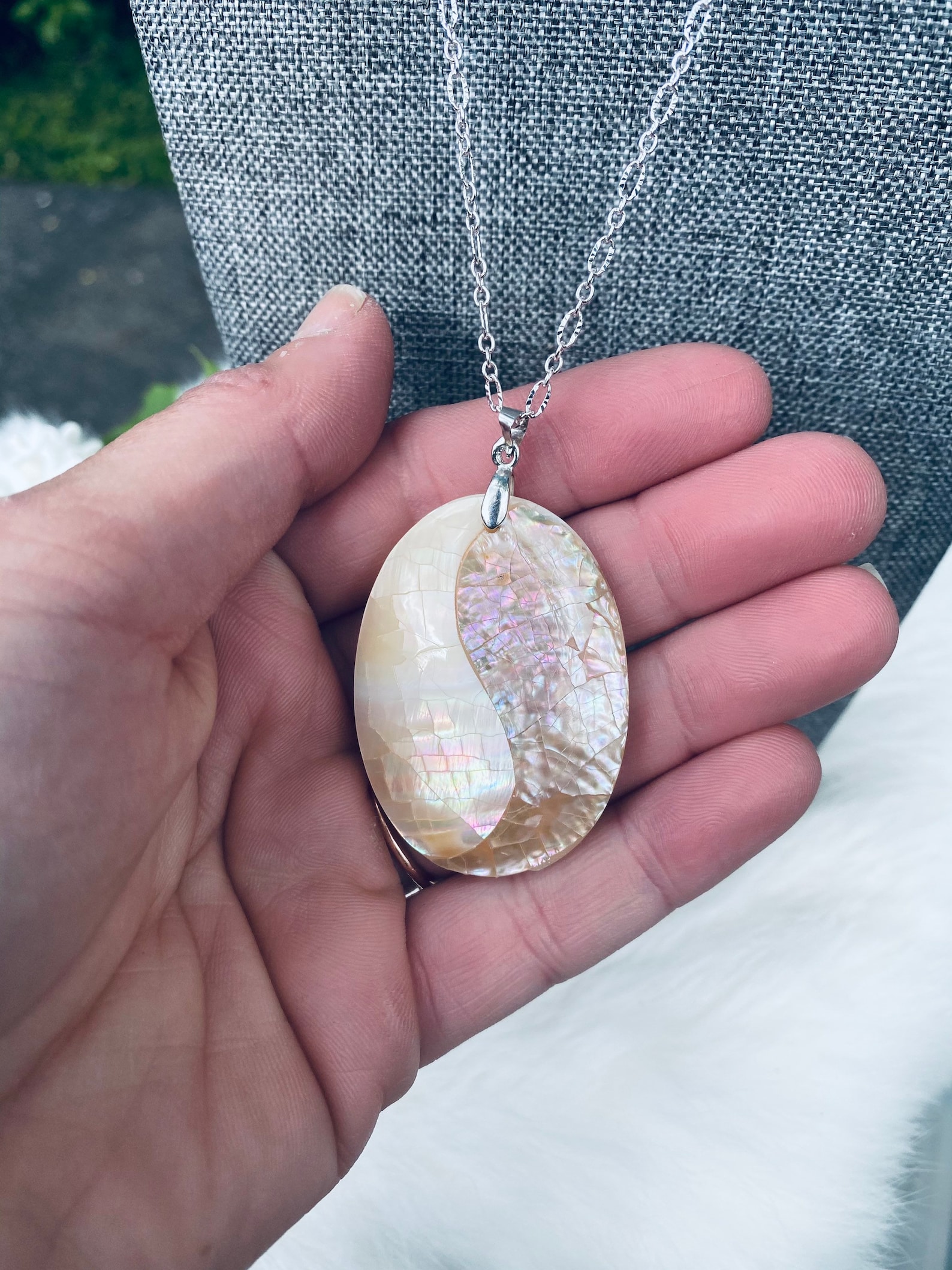 Shell Pendant Shell Necklace Boho Jewelry Sterling - Etsy
