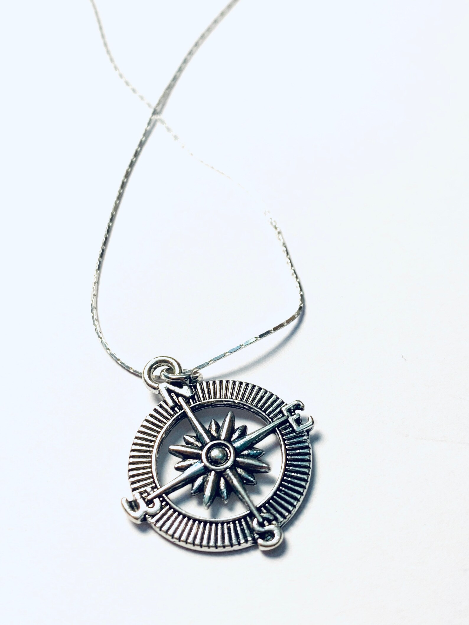 Compass Charm Necklace Compass Necklace Globetrotter | Etsy