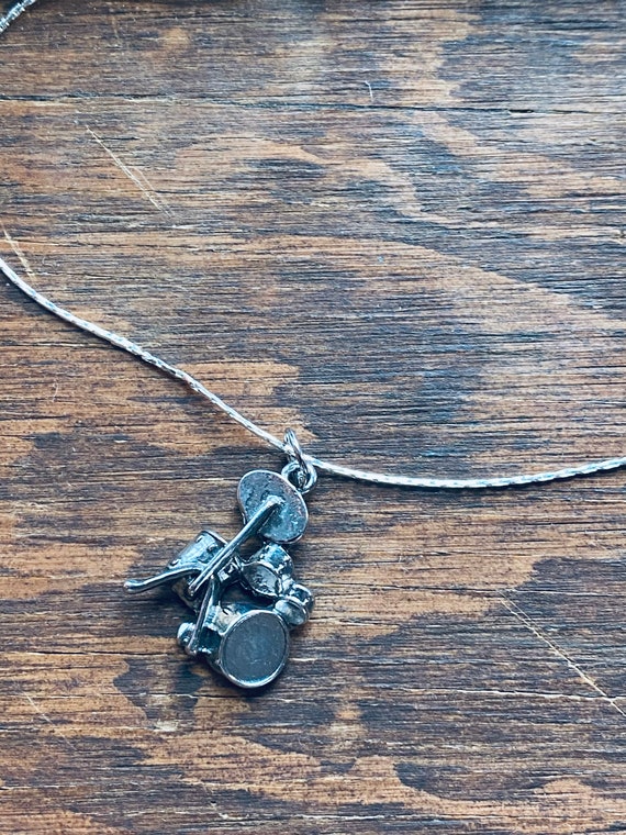 Drum Set Necklace Drum Necklace Drum Set Charm Musician | Etsy
