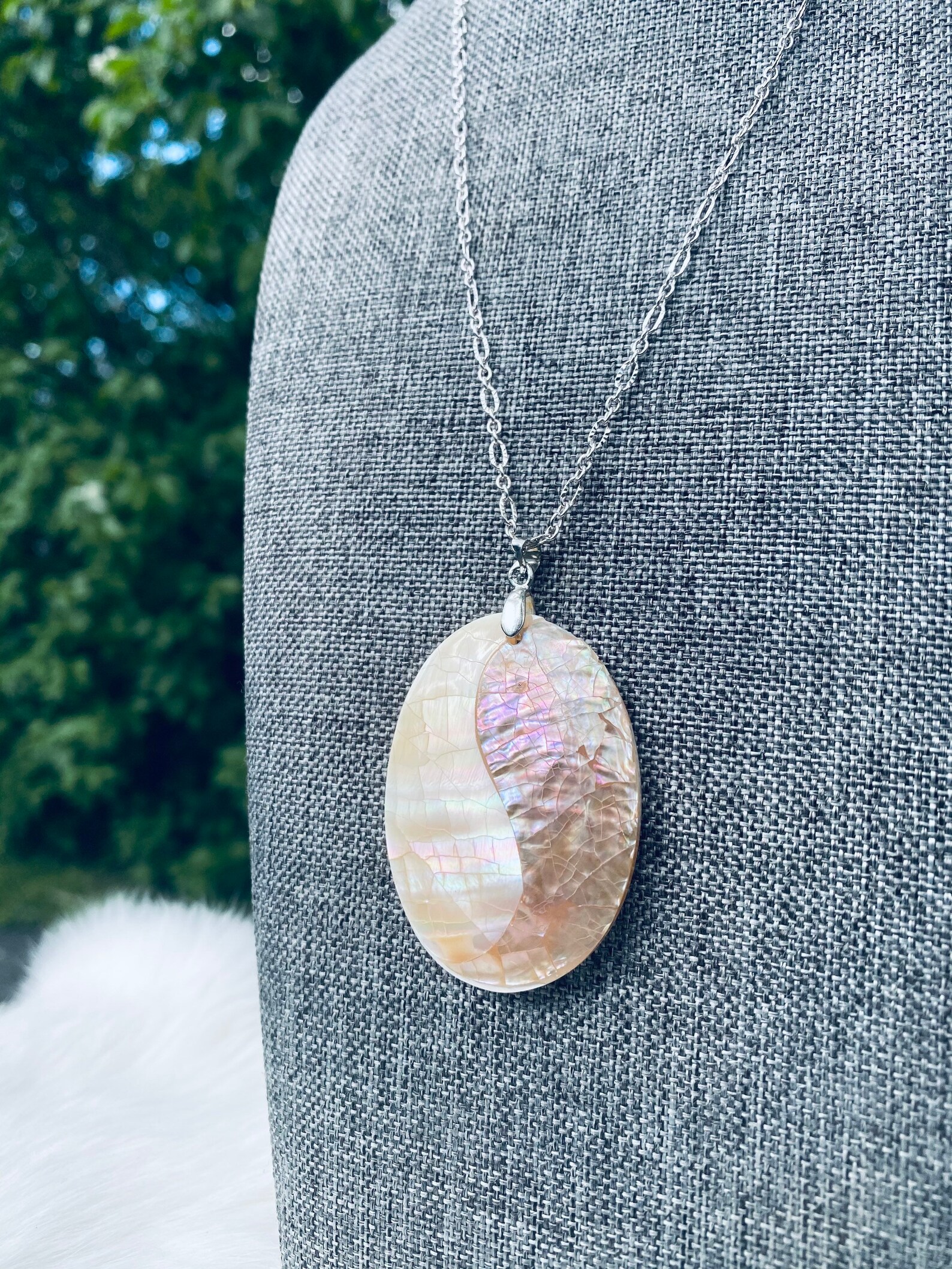 Shell Pendant Shell Necklace Boho Jewelry Sterling - Etsy
