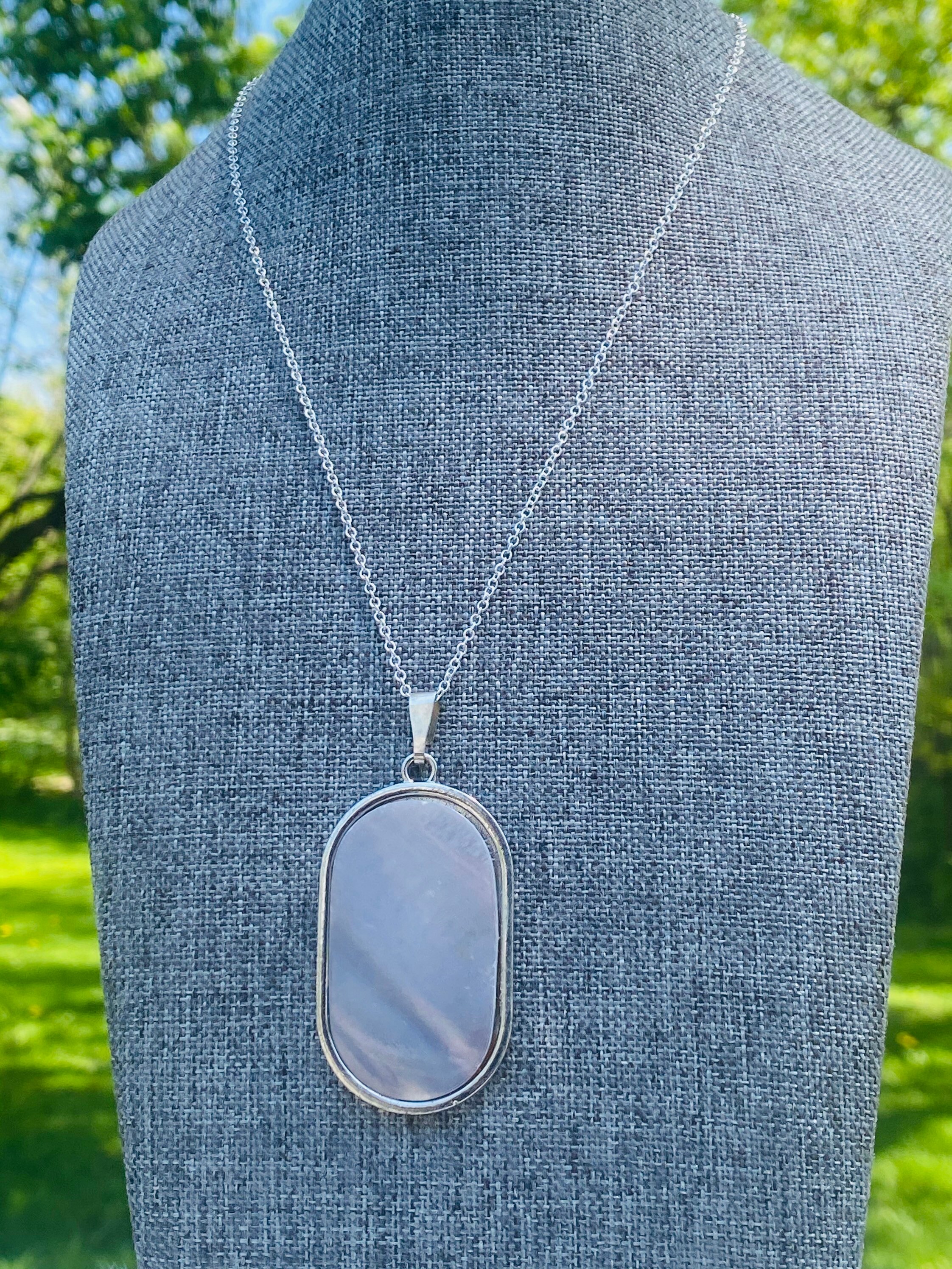 Shell Pendant Silver Plated Pendant Large Shell Pendant | Etsy