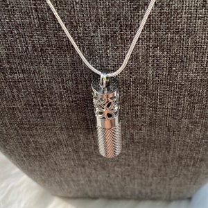 Cylinder Locket - Silver Floral Locket - Essential Oil - Diffuser ...