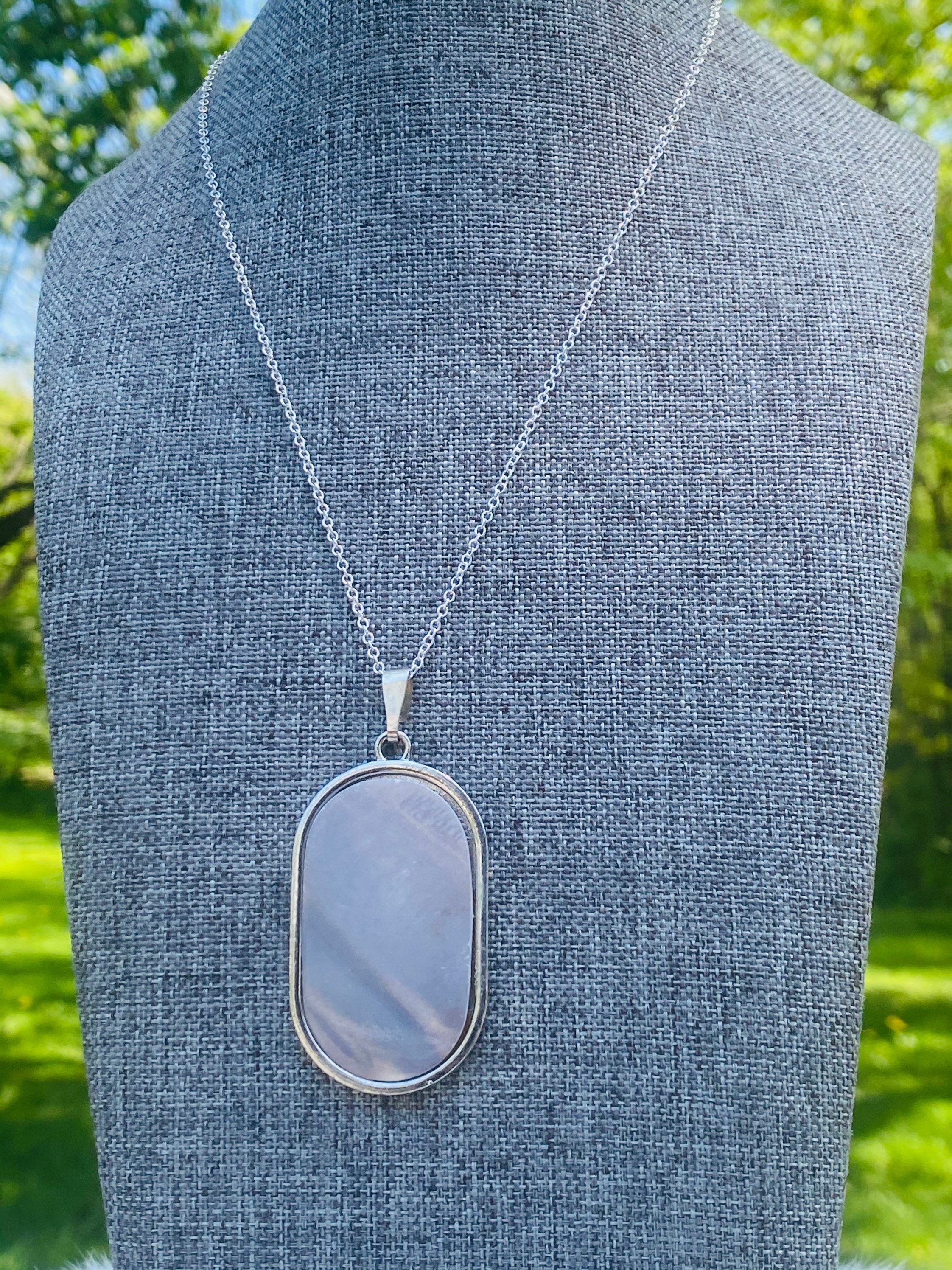 Shell Pendant Silver Plated Pendant Large Shell Pendant | Etsy