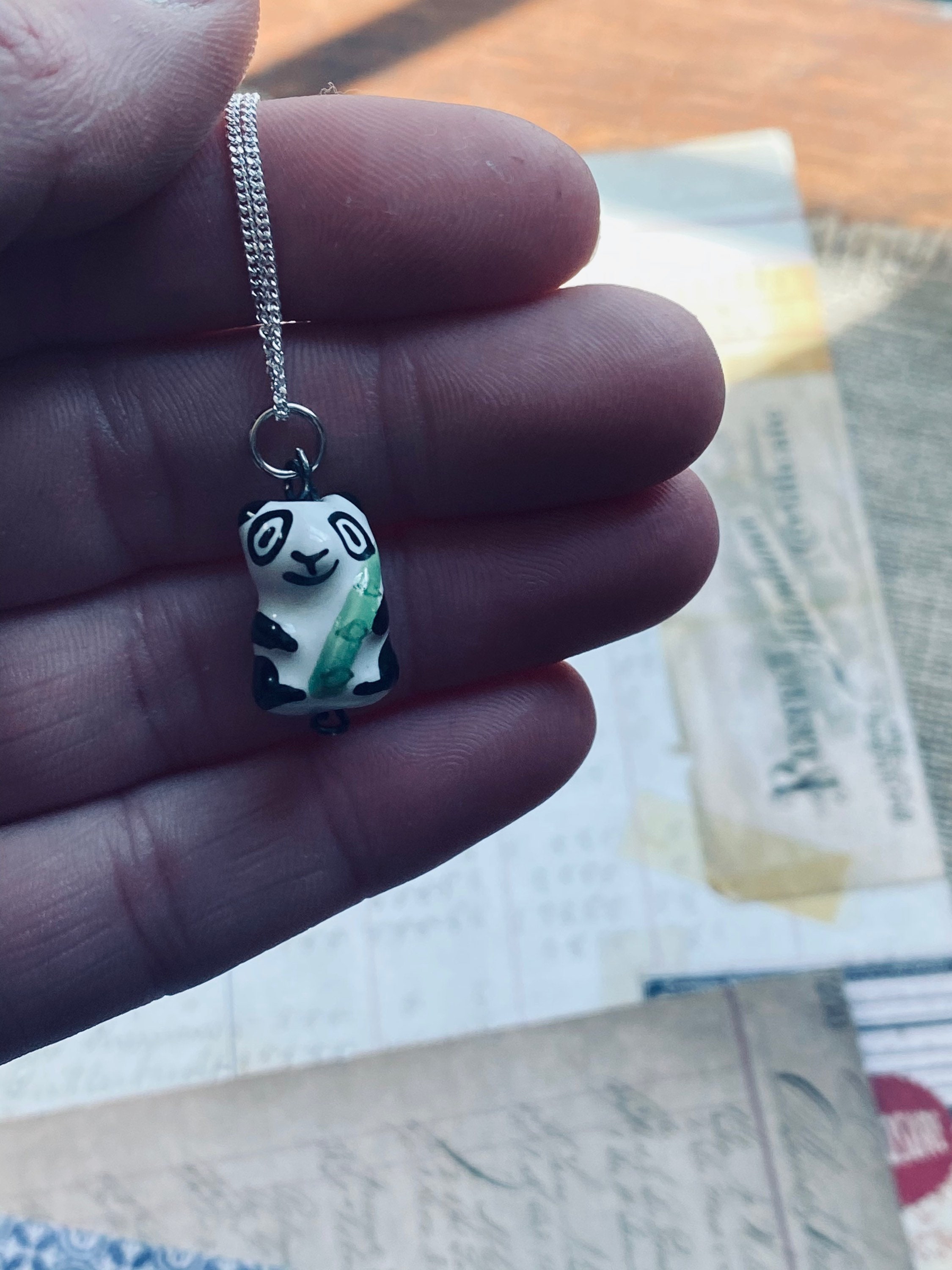 Collar panda Collar de oso panda pequeño joyería china - Etsy España