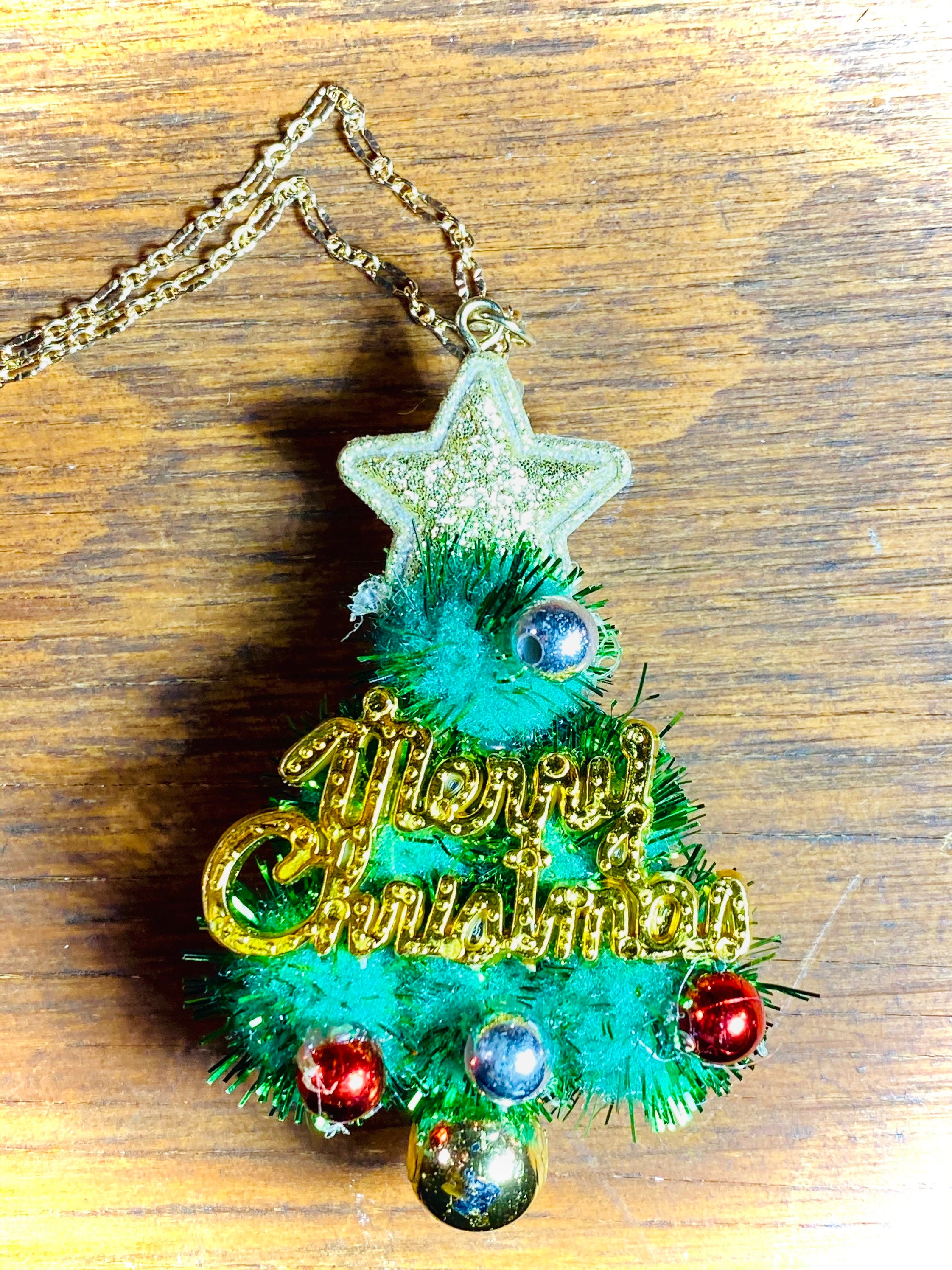 Christmas Tree Necklace Holiday Tree Handmade Jewelry - Etsy UK