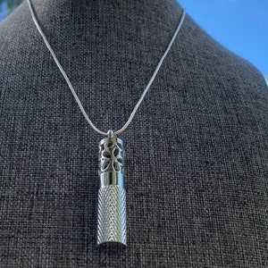 Cylinder Locket - Silver Floral Locket - Essential Oil - Diffuser ...