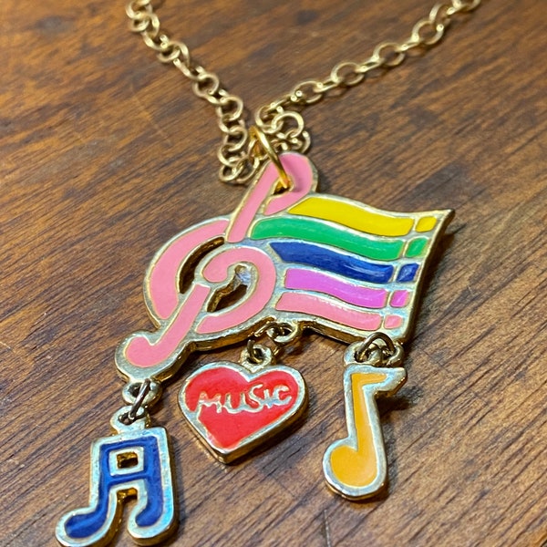 Musical Note Bar Necklace - Etsy