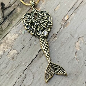 Heart & Mermaid Tail Pendant - Justbeaditbydrue - Etsy