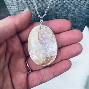 Shell Pendant - Shell Necklace - Boho Jewelry - Sterling Silver ...