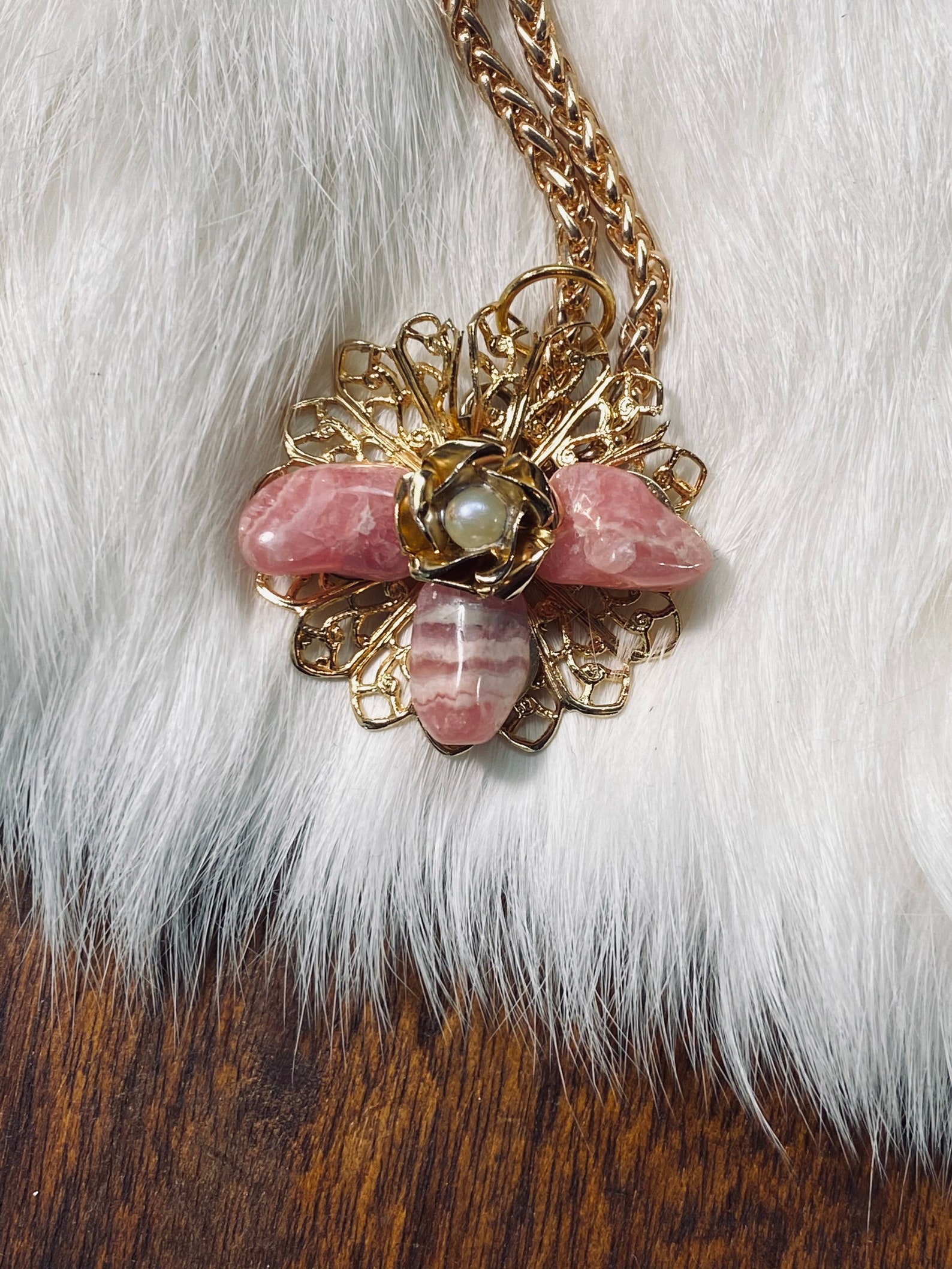 Pendentif floral Pendentif or vintage Collier dor | Etsy