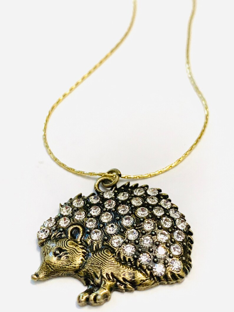 Hedgehog Hedgehog Necklace Charm Necklace 14k Gold | Etsy