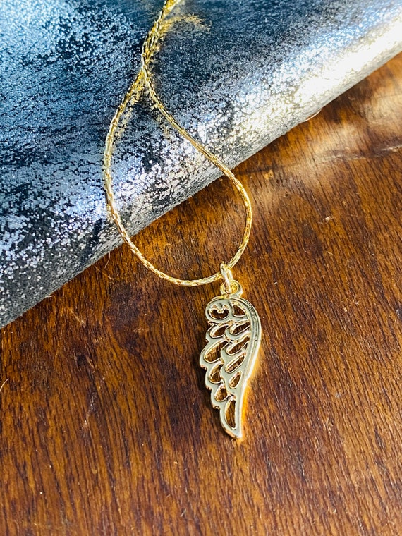 Angel Wing Necklace Angel Wings Pendant Guardian Angel | Etsy