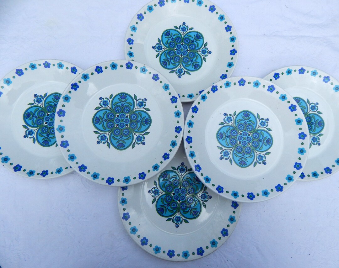 Six J&G Meakin Studio Retro Vintage Impact 1970s Sandwich Plates - Etsy