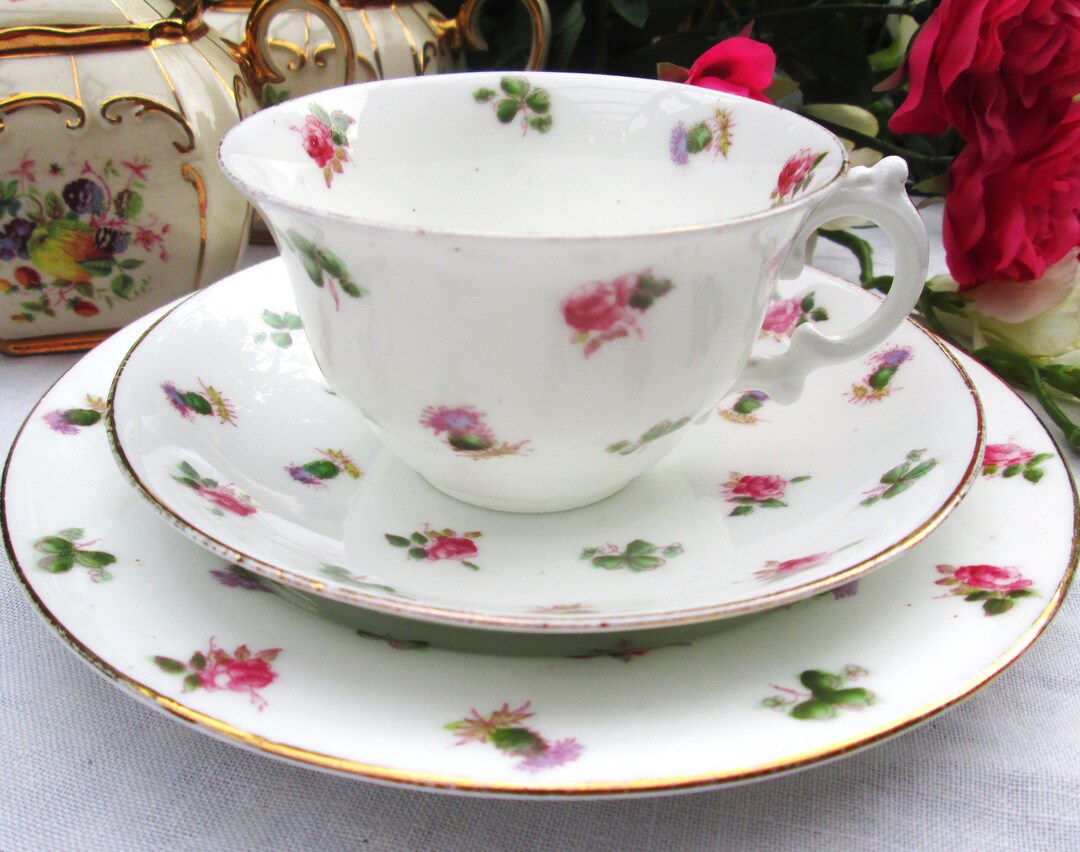 Antique Victorian 1860s Unity Trio - Roses Clover & Thistle Motifs - Etsy