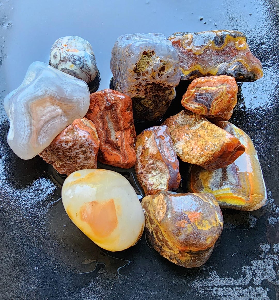 12 Agates for Tumbling, Agates for Jewelry, Agates for Jewelry Making ...