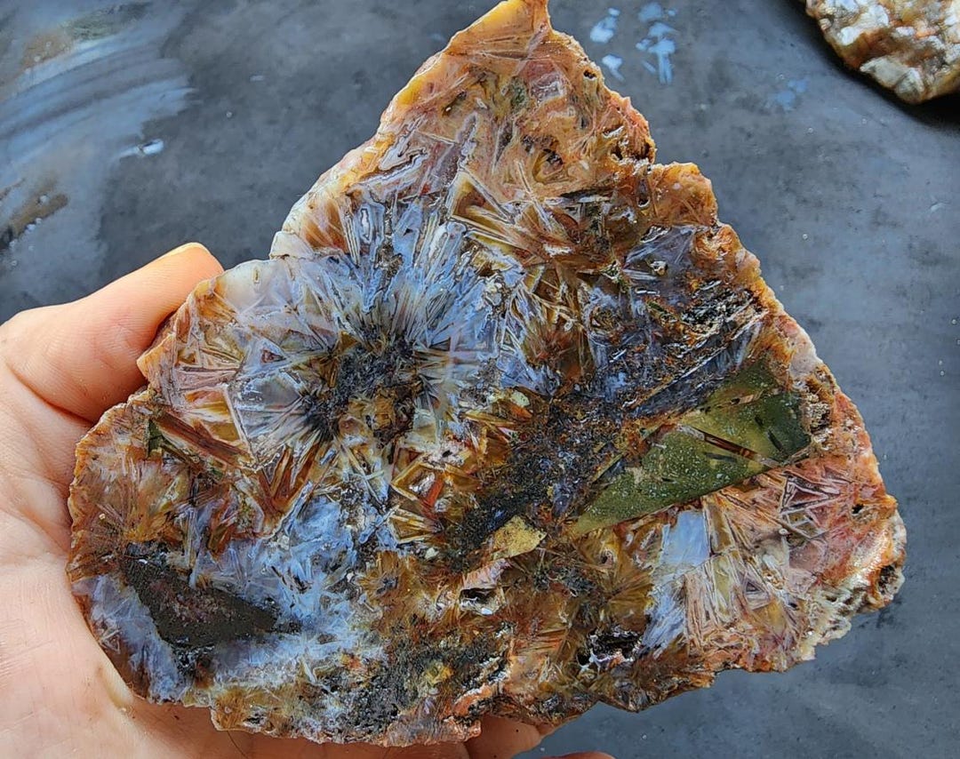 Agate Pair, Agate Halves, Decor Objects, Needle Agate, Lapidary Rough ...