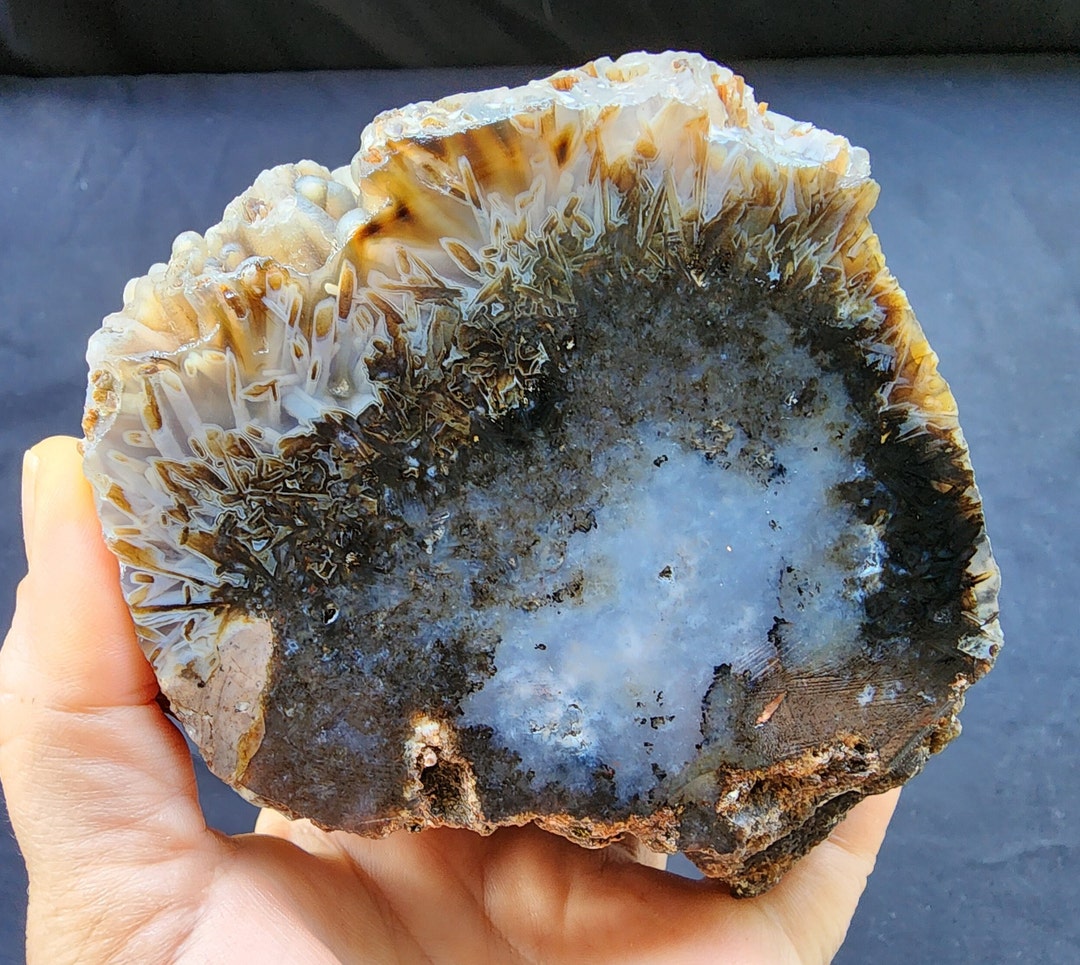 Unpolished Blue Agate Pair, Botryoidal Specimen, Healing Crystal - Etsy