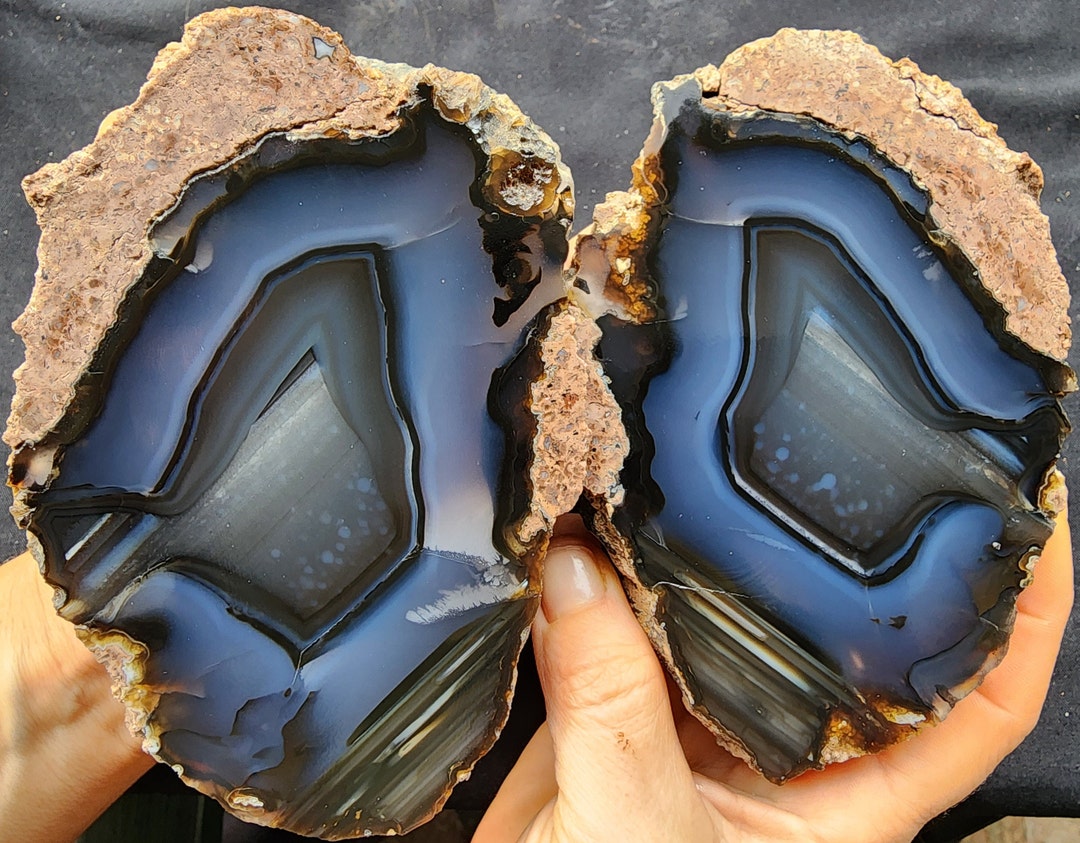 Thunderegg, Agate Geode Rocks & Geodes, Waterline Agate Home Decor, めのう ...