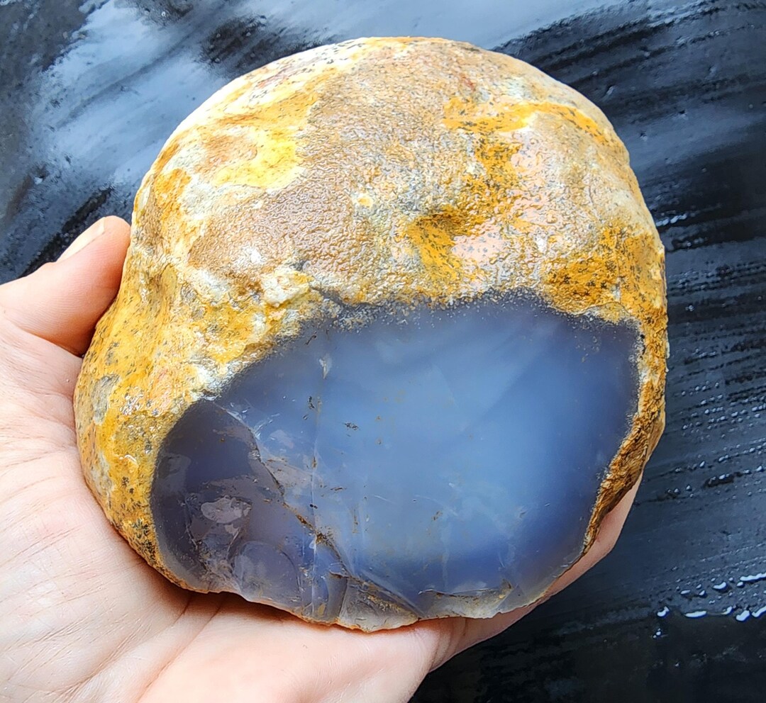 A+++ Blue Chalcedony Rough, Natural Blue Chalcedony, Raw Blue ...