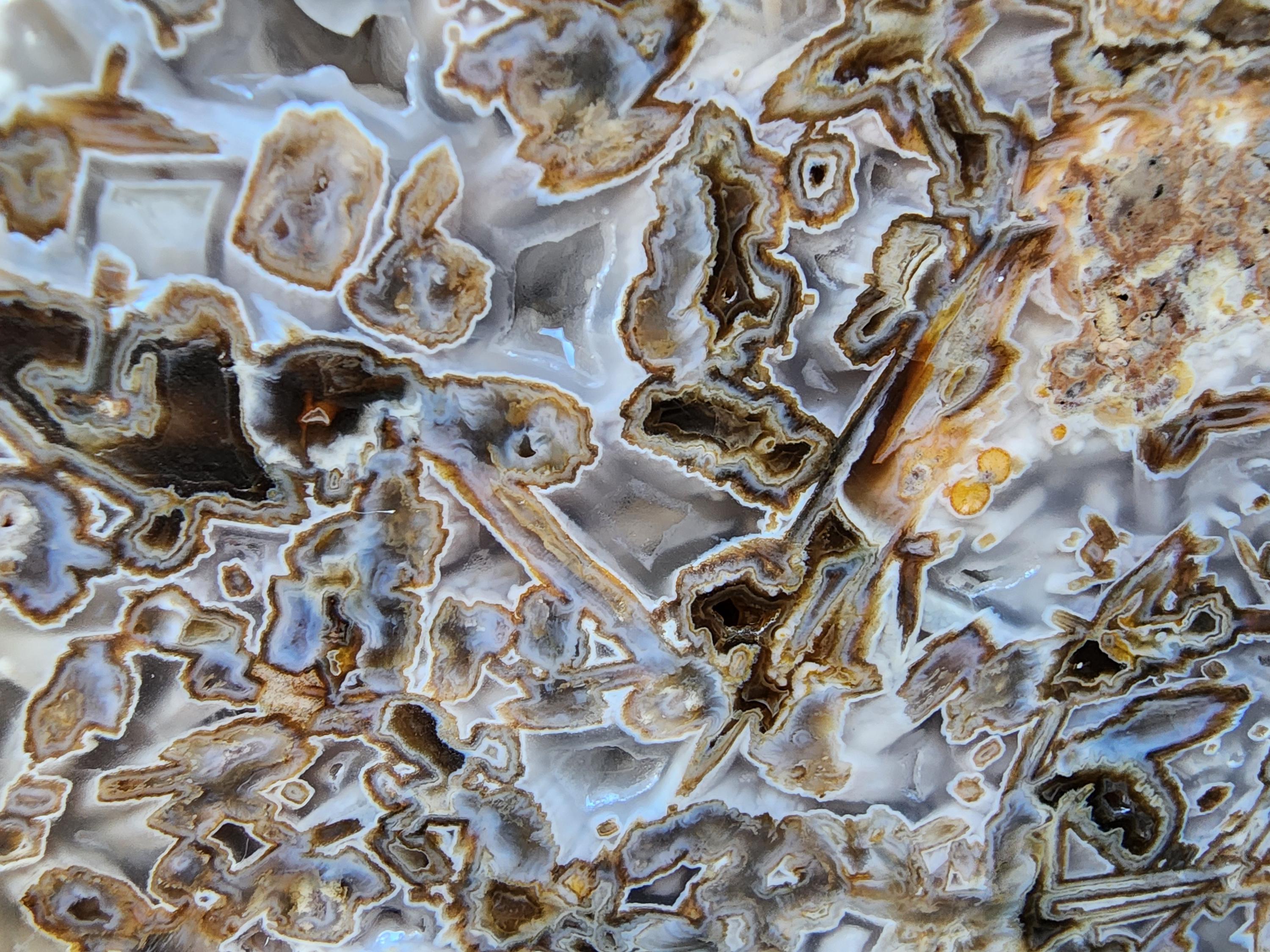 Unpolished Pseudomorph Tube Agate Slab, Collectible Stone Art - Etsy