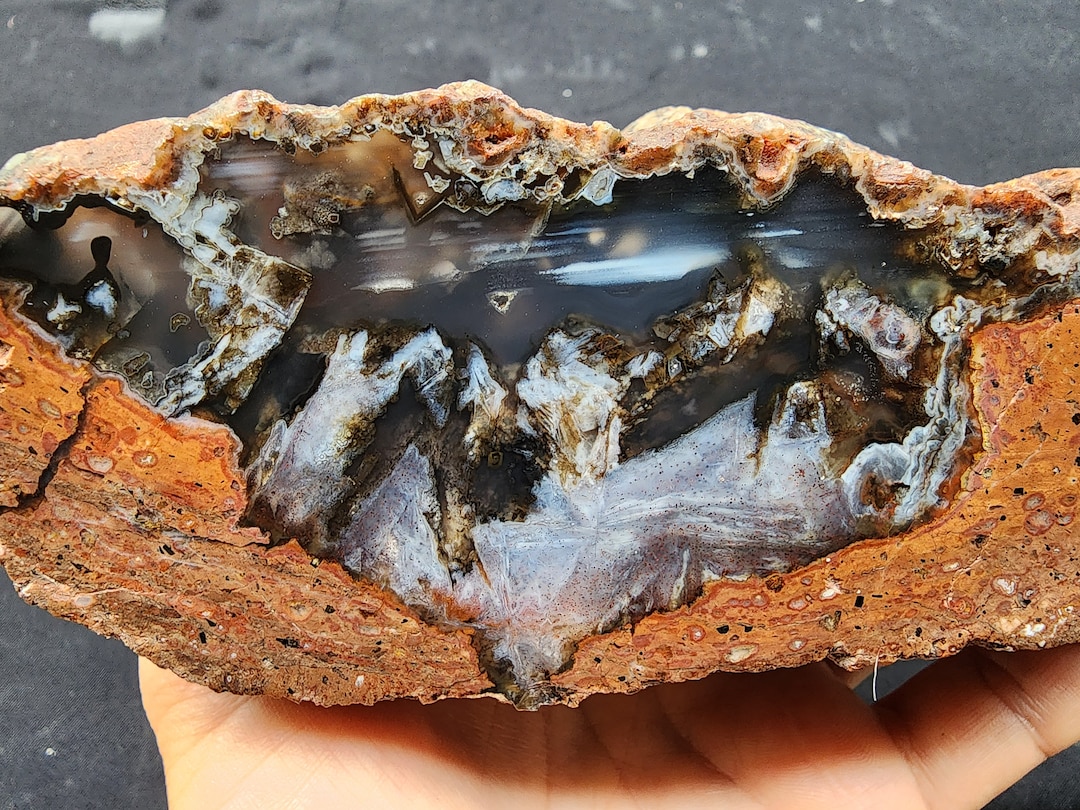 Mountain View Agate Pair, Waterline Agate, Rare Agate, Rare Find ...