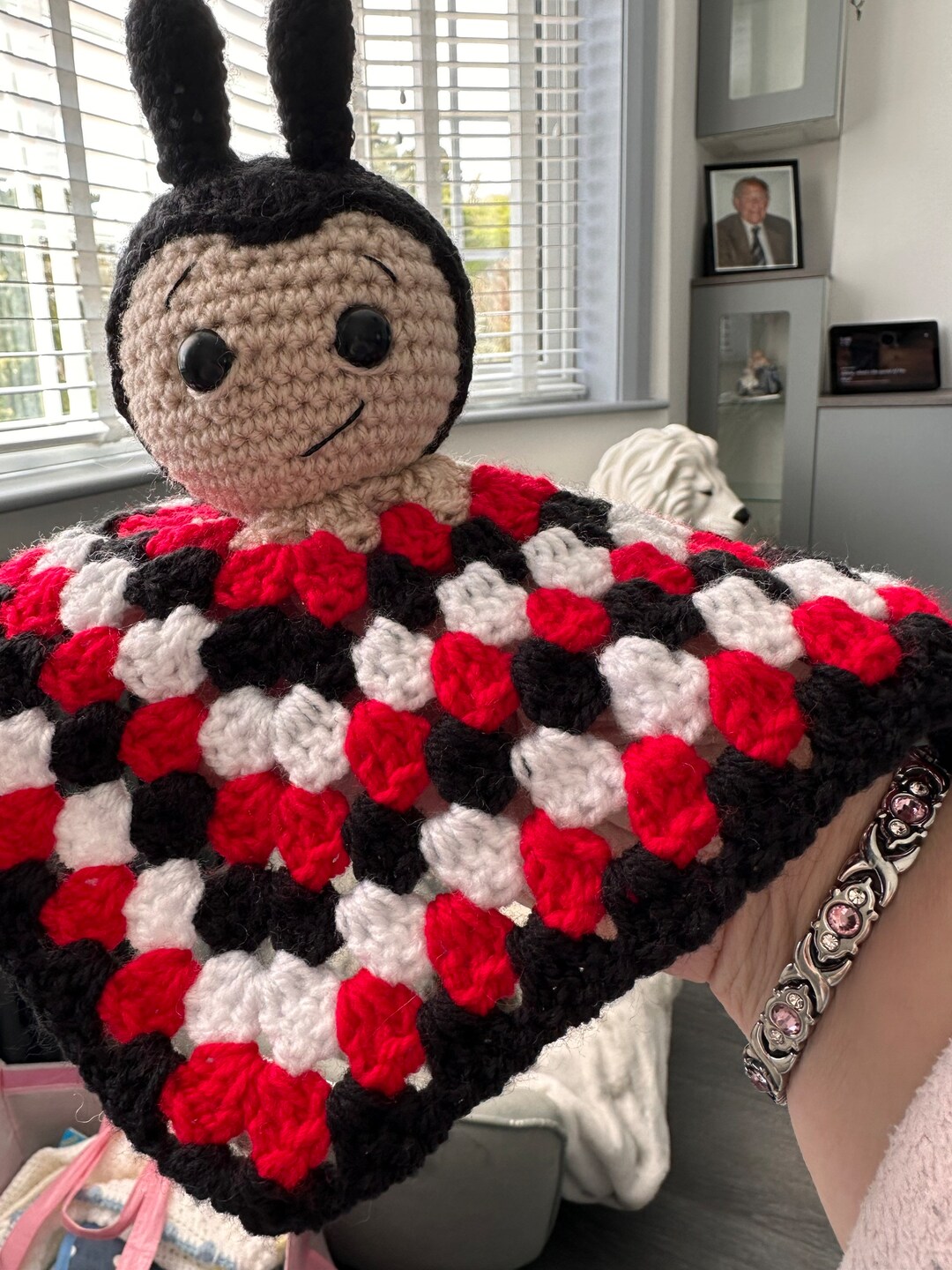 Ladybug Crochet Baby Lovey Cuddle Blanket - Etsy