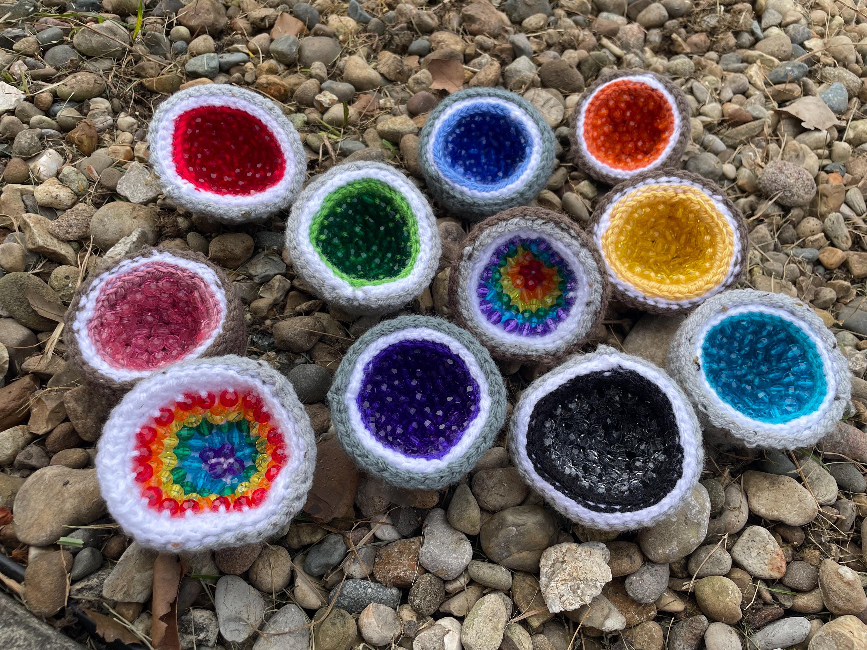 Crochet Geodes, Sparkly Acrylic Yarn Crystals - Etsy