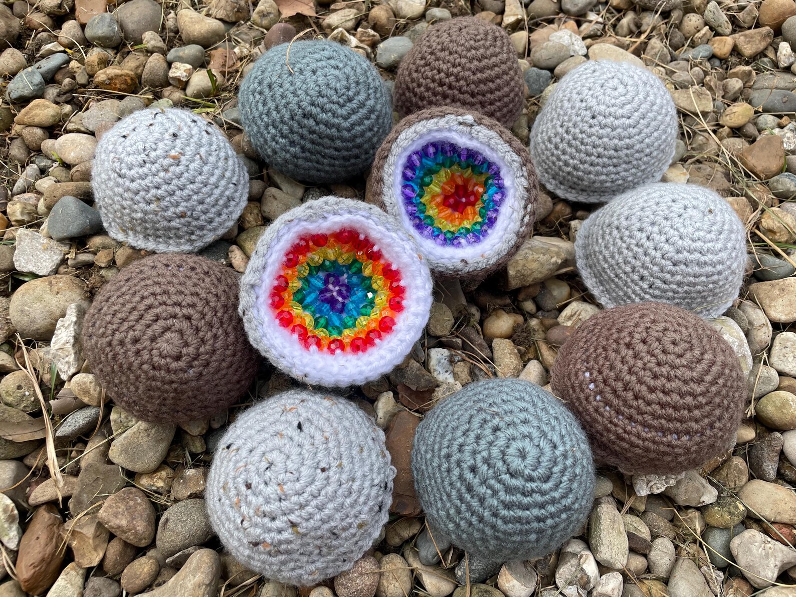 Crochet Geodes, Sparkly Acrylic Yarn Crystals - Etsy
