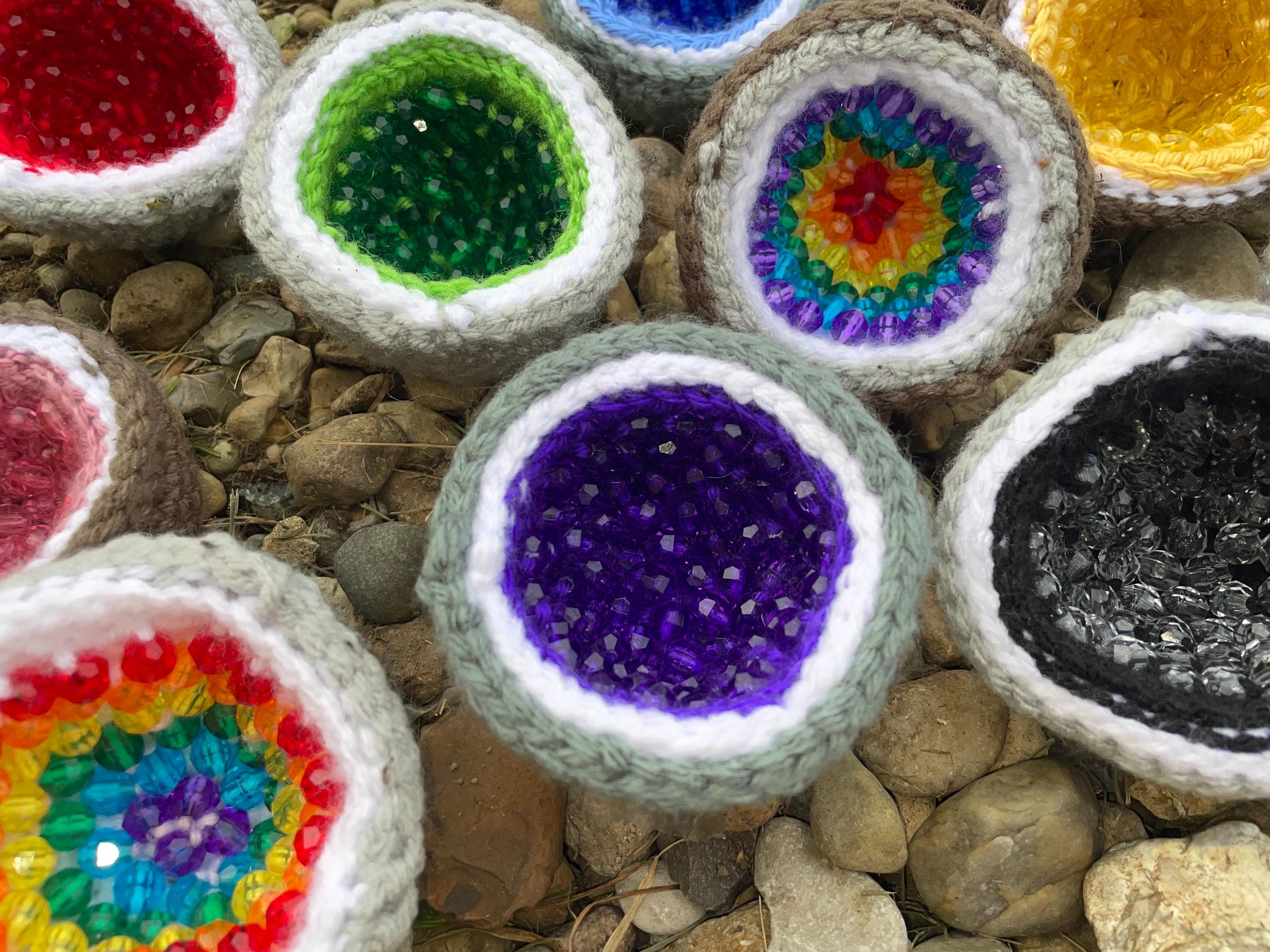 Crochet Geodes, Sparkly Acrylic Yarn Crystals - Etsy