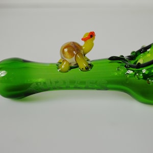 TMNT UV Reactive Turtles Mikey Glass Pipe Set - Etsy