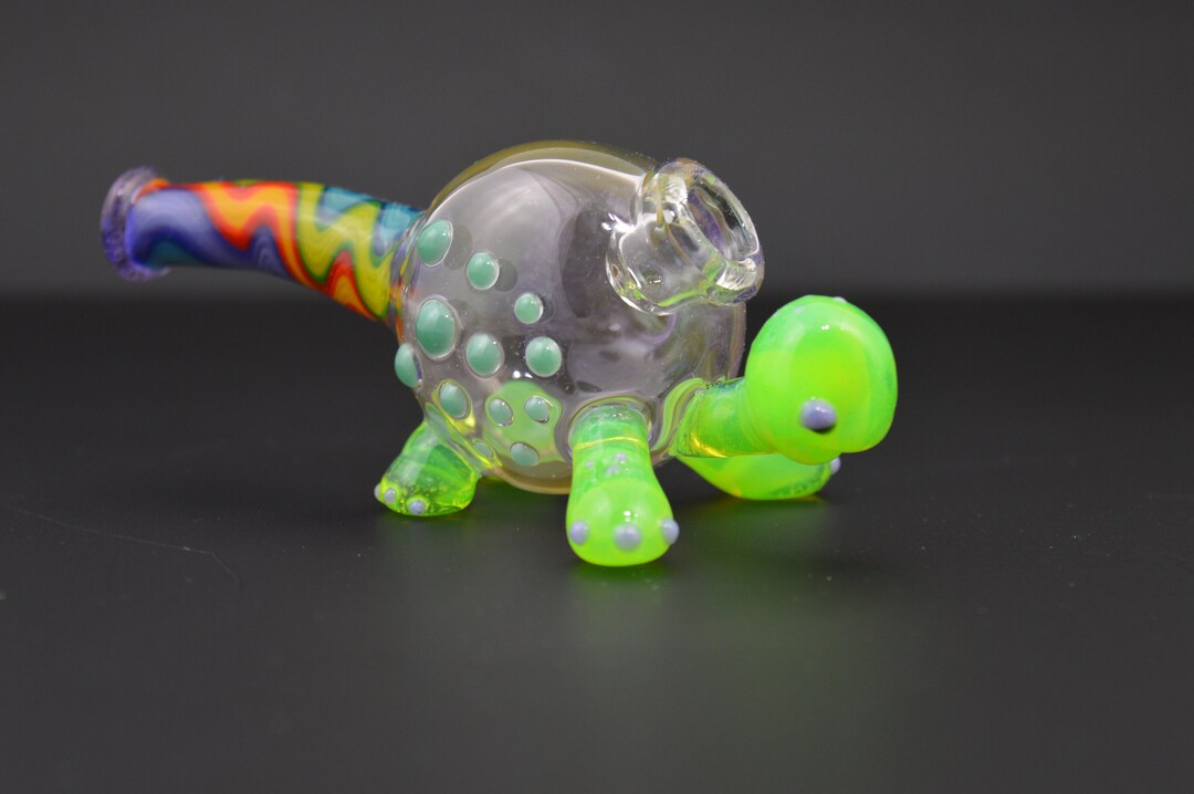 Best Buddy Tortoise Glass Smoking Pipe, Handmade, Free Shipping - Etsy